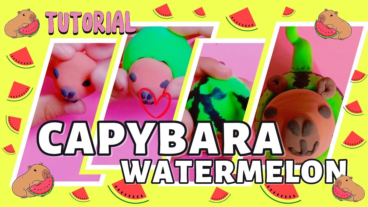 Como hacer un Capybara Watermelon con Foami | Tutorial Paso a Paso #diy ...