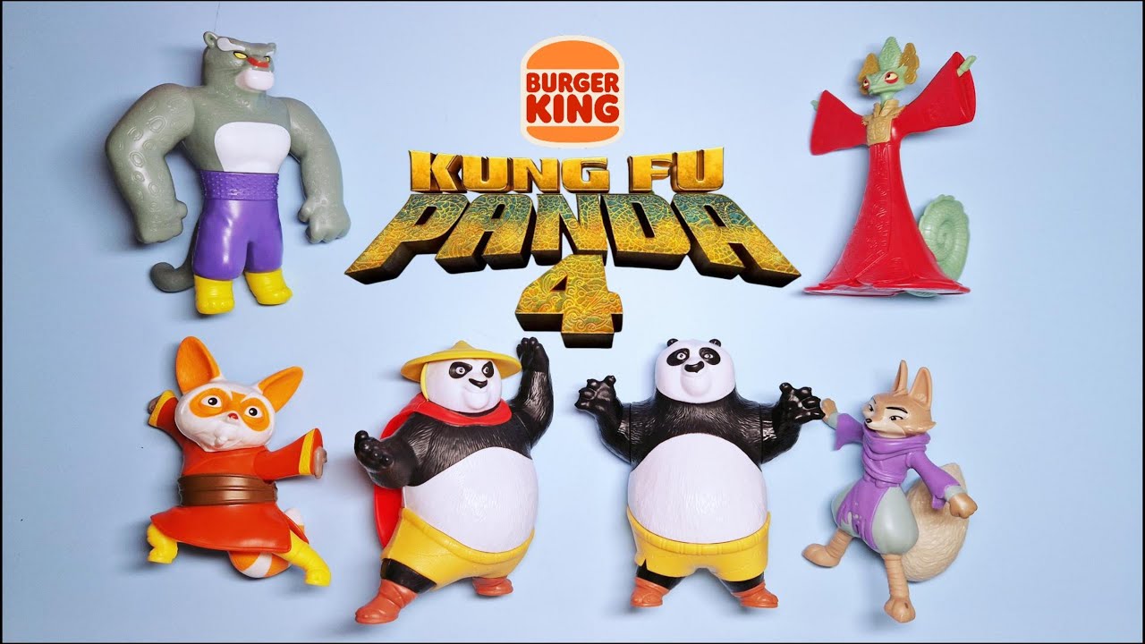 Kung Fu Panda 4 Burger King Toys Complete Set - YouTube