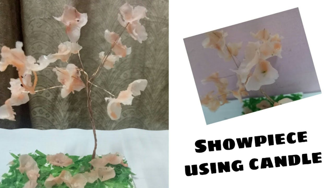 Amazing and beautiful Showpiece using candle/How to make showpiece at ...