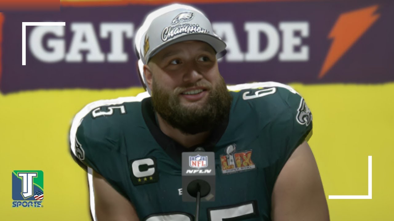 Lane Johnson EXPLAINS why this Super Bowl WIN over Chiefs MEANS more ...