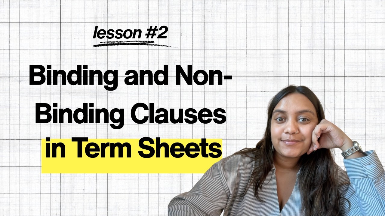 Binding vs Non-Binding Clauses in a Term Sheet | Startup Legal Basics Explained - YouTube
