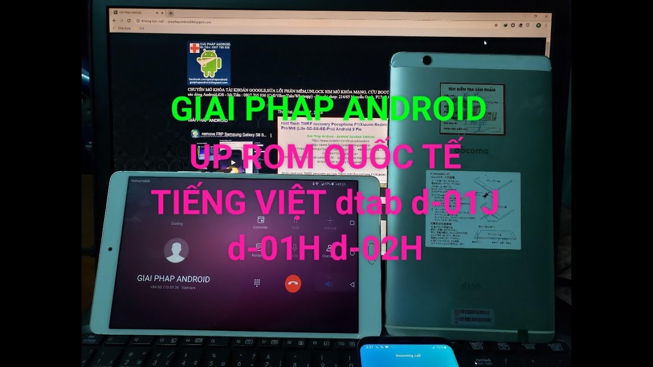 up rom quốc tế Tiếng Việt dtab d-01j Android 7.0 không lỗi - YouTube