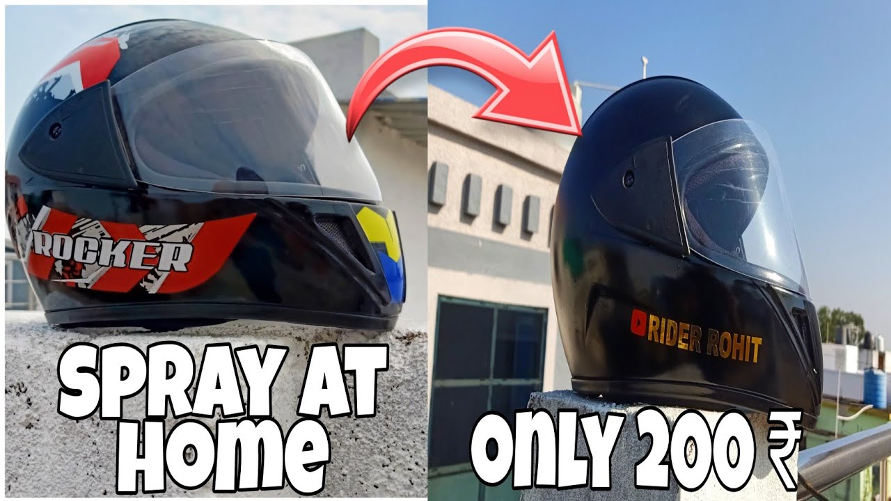 Spray paint Helmet at Home | only 200₹ - YouTube