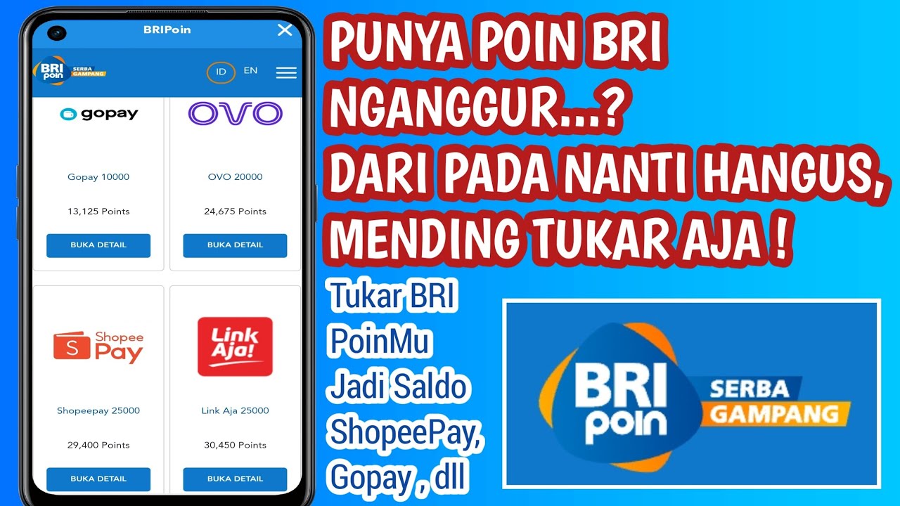 Cara Tukar BRI Poin Ke Gopay, ShopeePay Dan E-Wallet Lainnya Terbaru ...