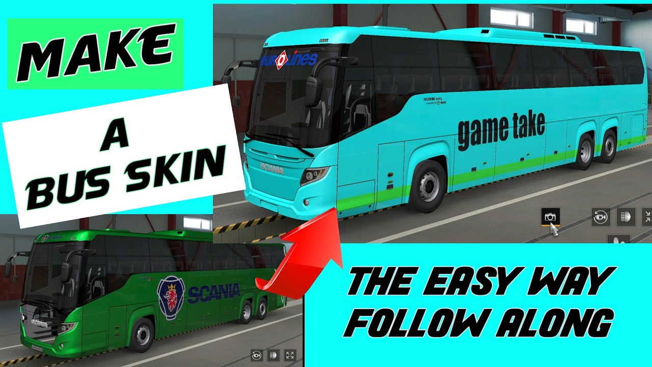 HOW TO MAKE A BUS SKIN FOR ETS2 BUS MOD - YouTube
