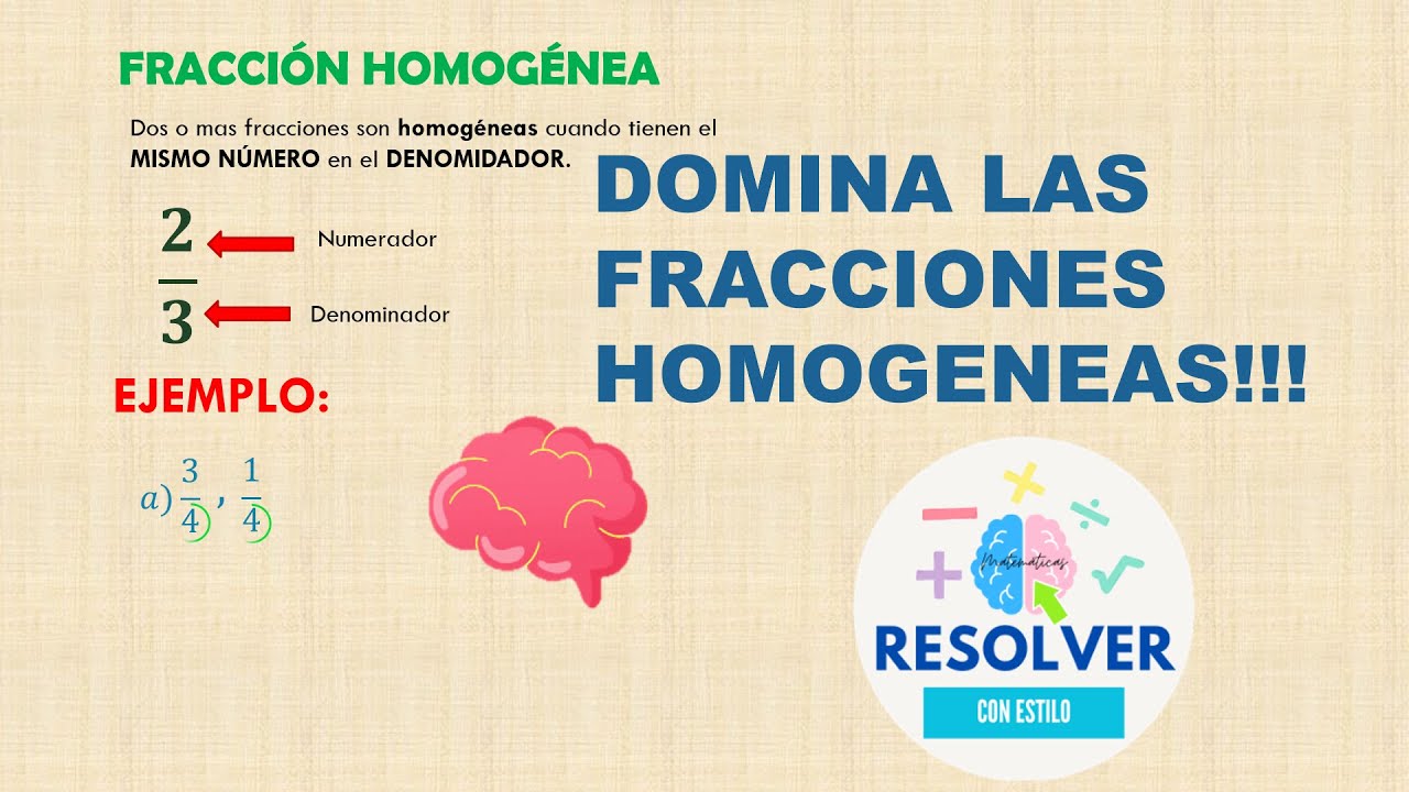 "Domina las Fracciones Homogéneas: ¡El Secreto para Simplificar tus ...