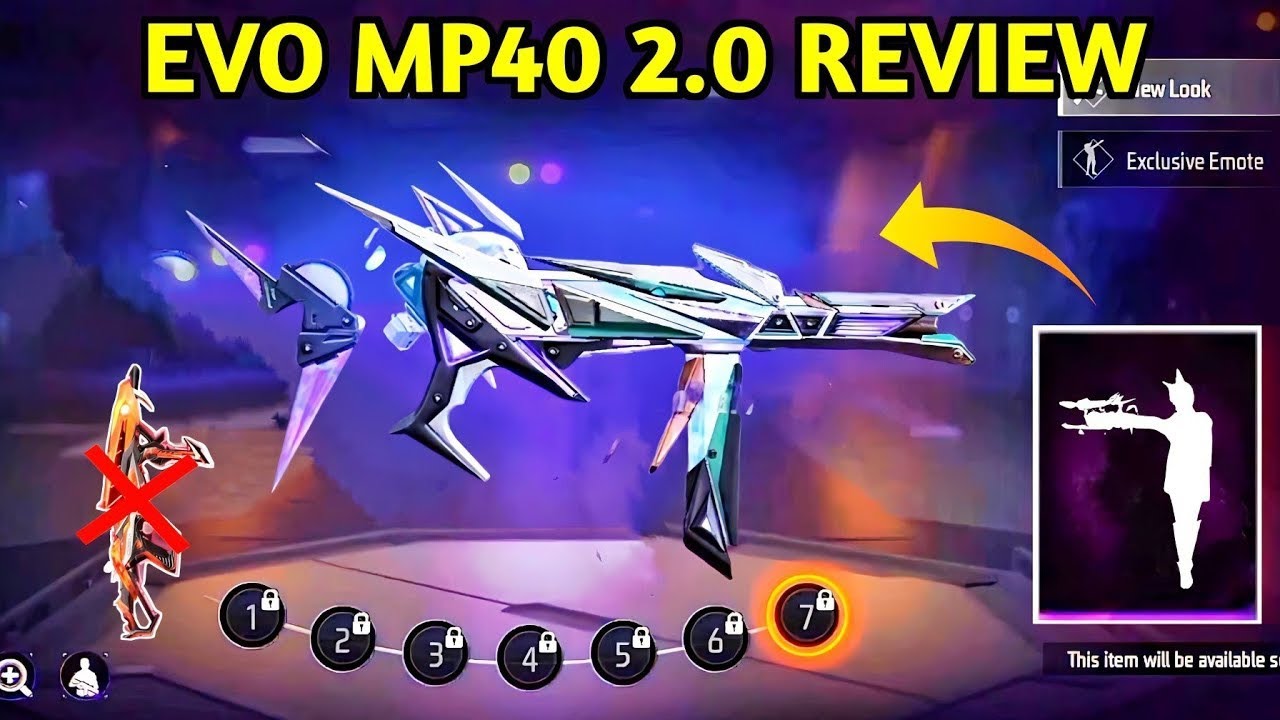 NEW EVO MP40 2.0 FIRST LOOK | Garena Free Fire | 6th Anniversary Evo ...
