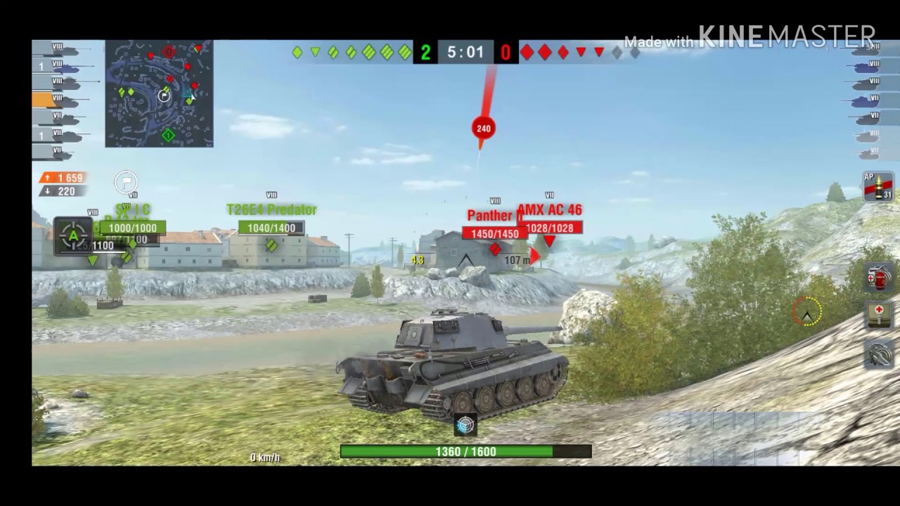 Tiger II [WoTB] 2.6k damage - YouTube