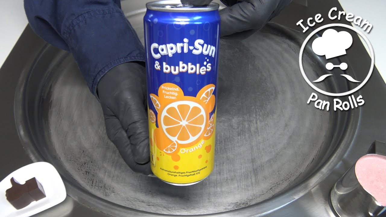 Massive Pink Capri Sun Ice Cream Rolls | Food Art | how to make oddly ...