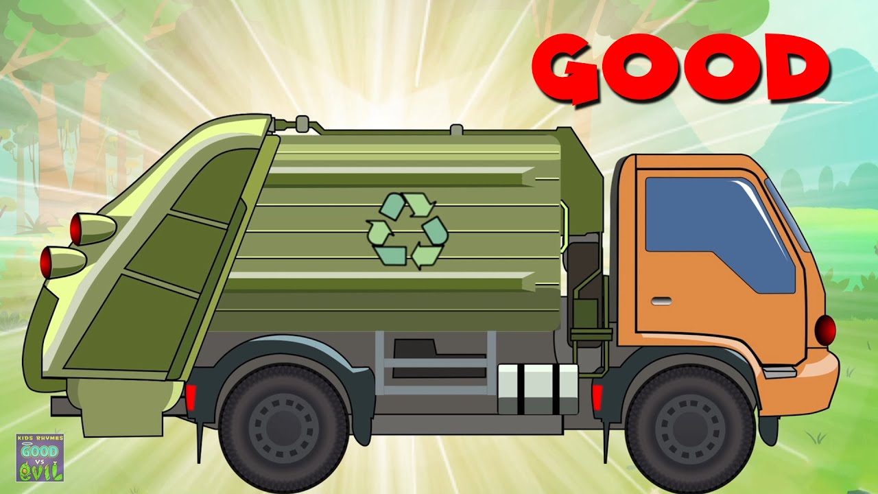 Good Vs Evil Garbage Truck + More Cartoon Shows for Kids - YouTube