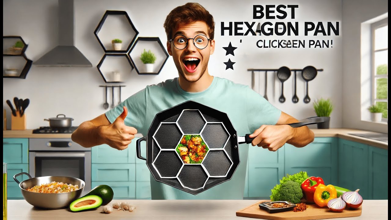 🍳 Cooksy 12 Inch Hexagon Surface Hybrid Stainless Steel Frying Pan ...