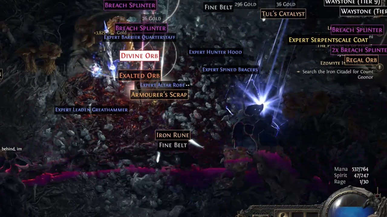 My best breach map yet! 120k flat dps monk PoE2 - YouTube