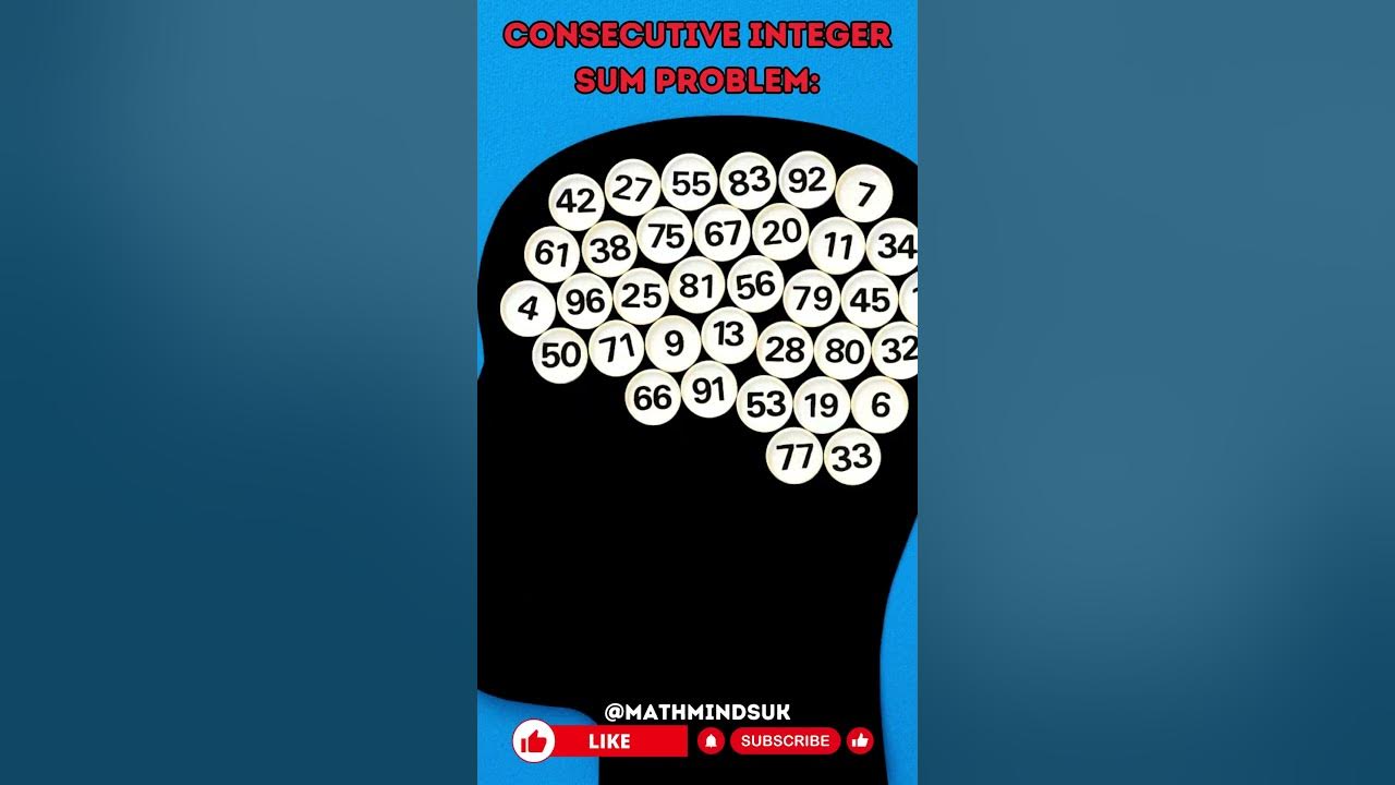 Consecutive Integer Sum Problem Challenge Solve It And Master Math 🔢 Mathproblems 1147