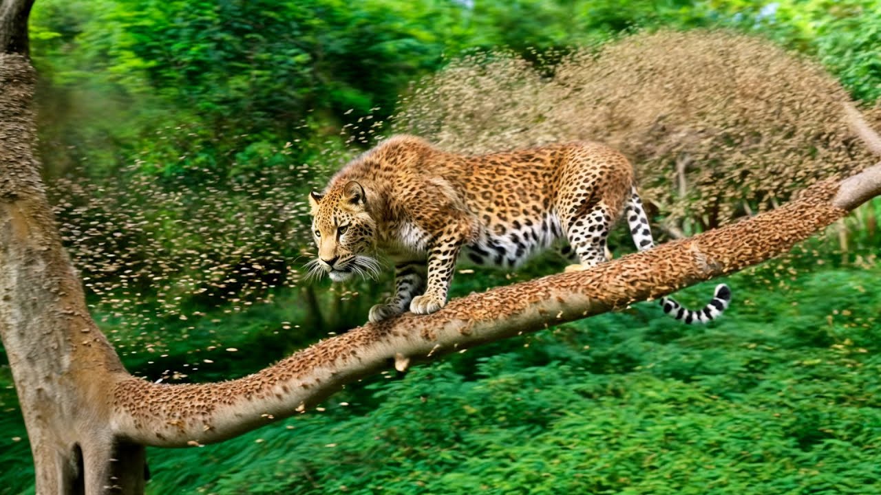 Leopard vs. MILLIONS of Bees: What Happens Next Will Shock You! #rescue ...