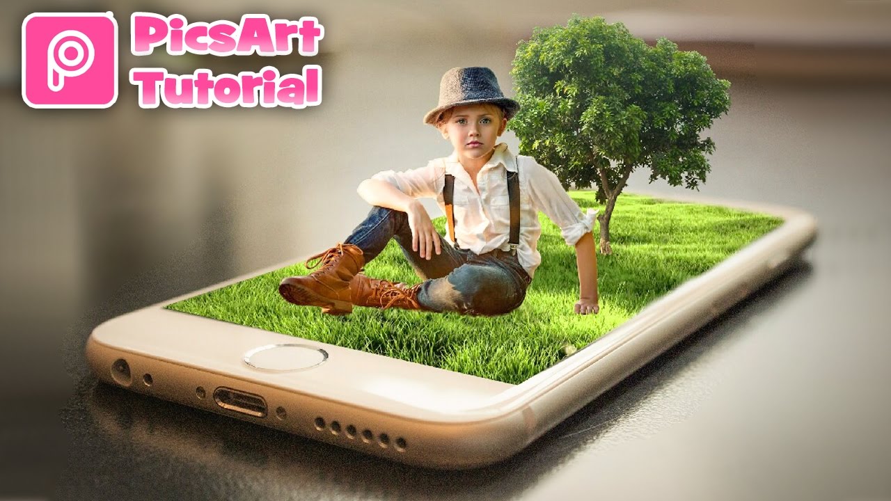 PicsArt Editing Tutorial | Little Baby Sitting on iPhone | Photo ...