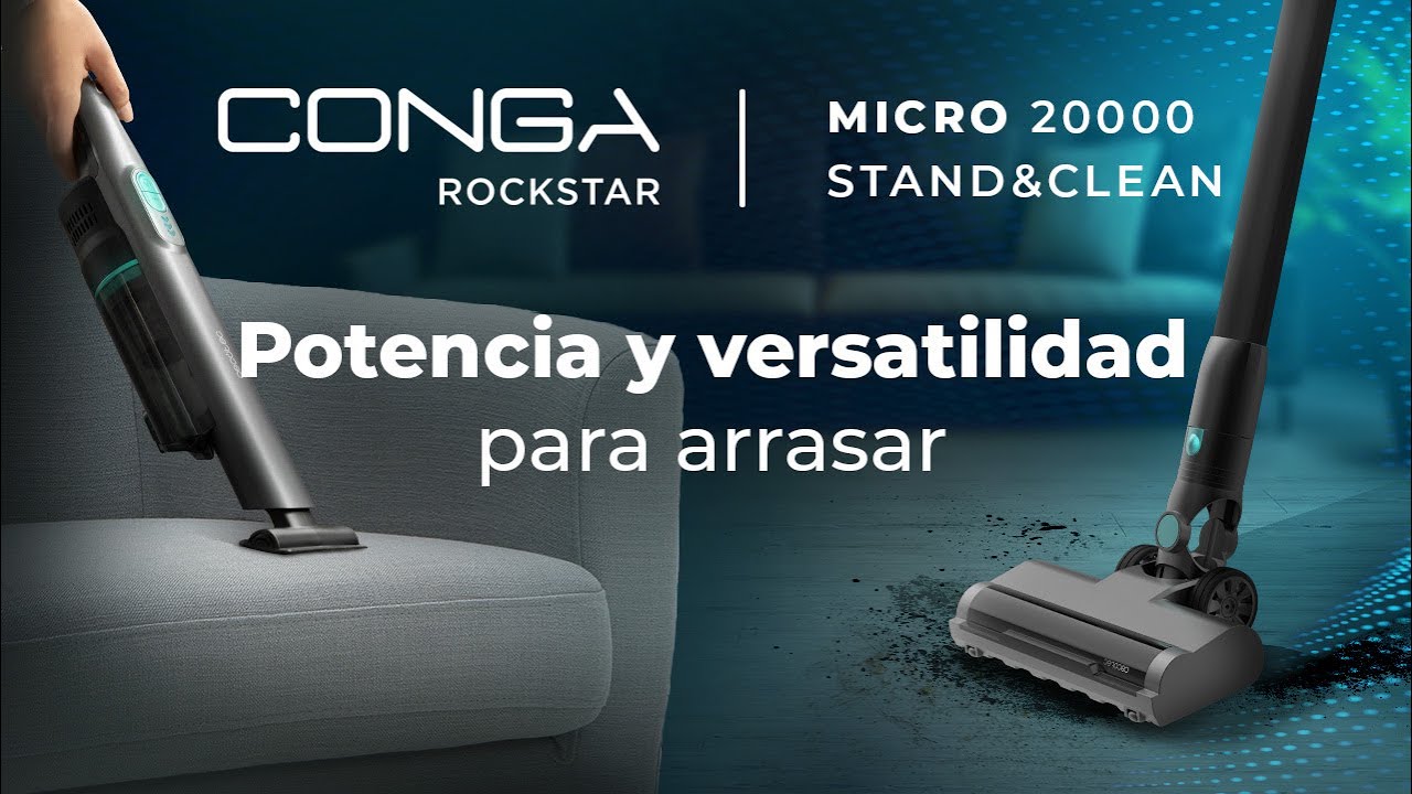 Aspirador vertical ultraligero con motor digital Conga Rockstar Micro ...