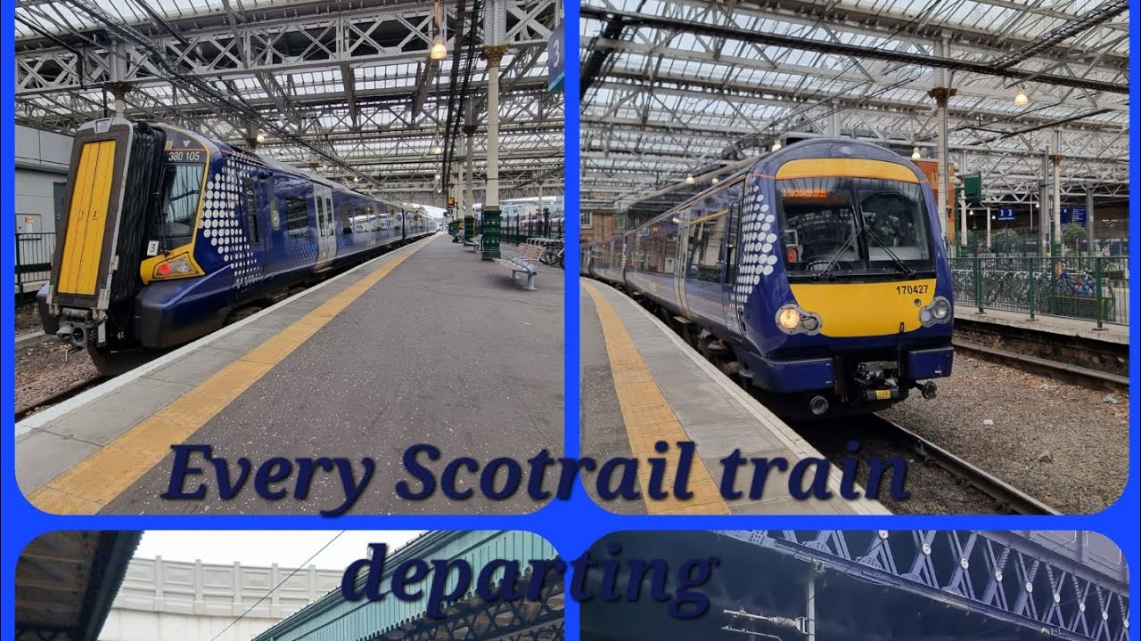 Every Scotrail train departing - YouTube