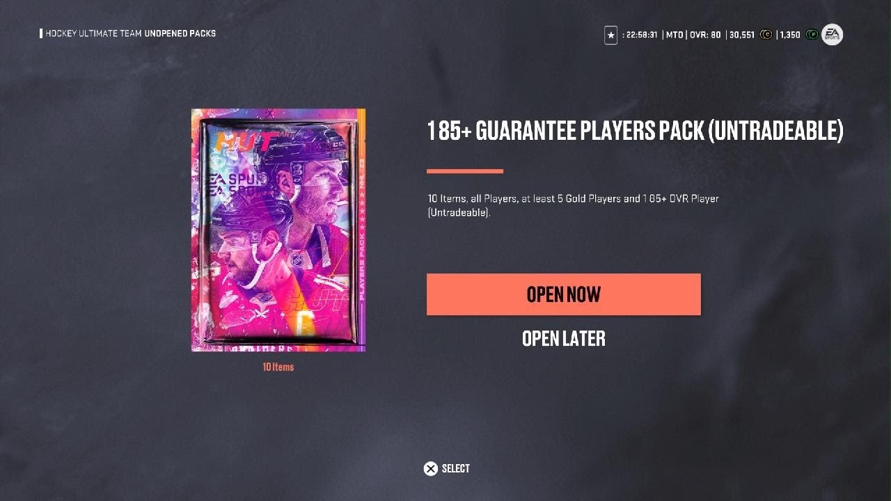 NHL 23 HUT 1 85+ Guarantee Players Pack (PS5) 1 85+ Guarantee Players ...