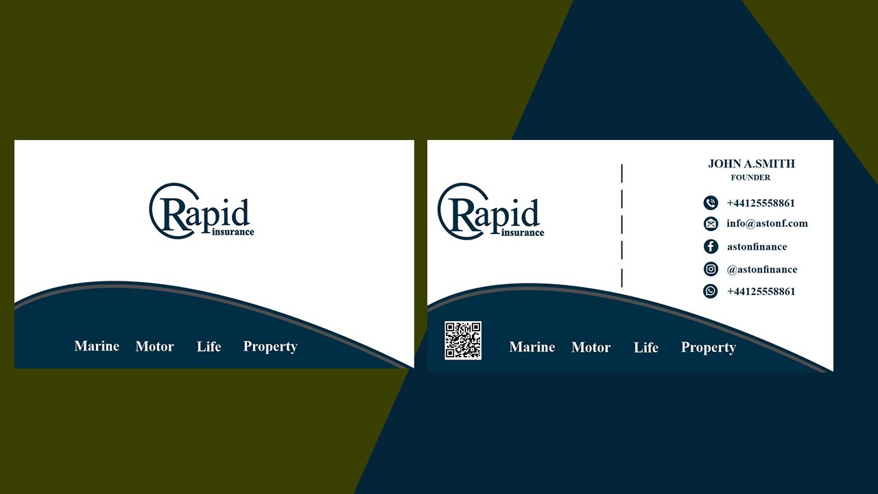 CorelDraw Graphic Design Tutorial Business Card Design - YouTube