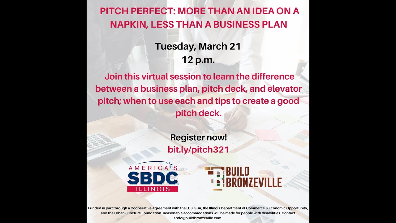 Pitch Perfect: More Than an Idea on a Napkin, Less Than a Business Plan ...