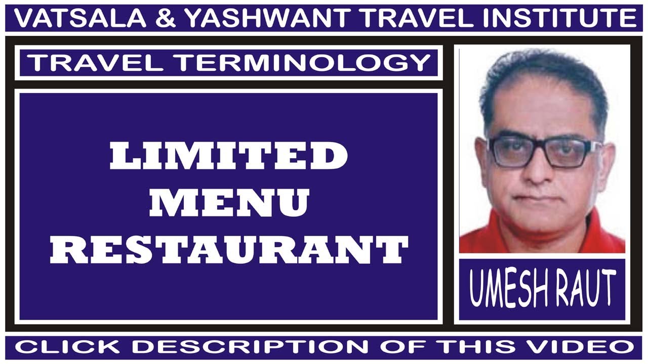 LIMITED MENU RESTAURANT | TRAVEL TERMINOLOGY - YouTube