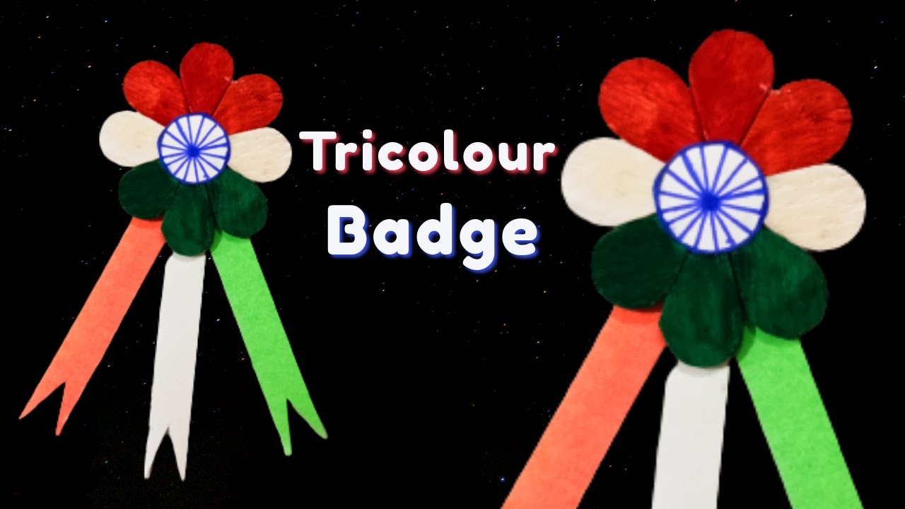 🇮🇳 Har Ghar Tiranga | DIY Tiranga Badge with Ice-cream sticks | Indian ...