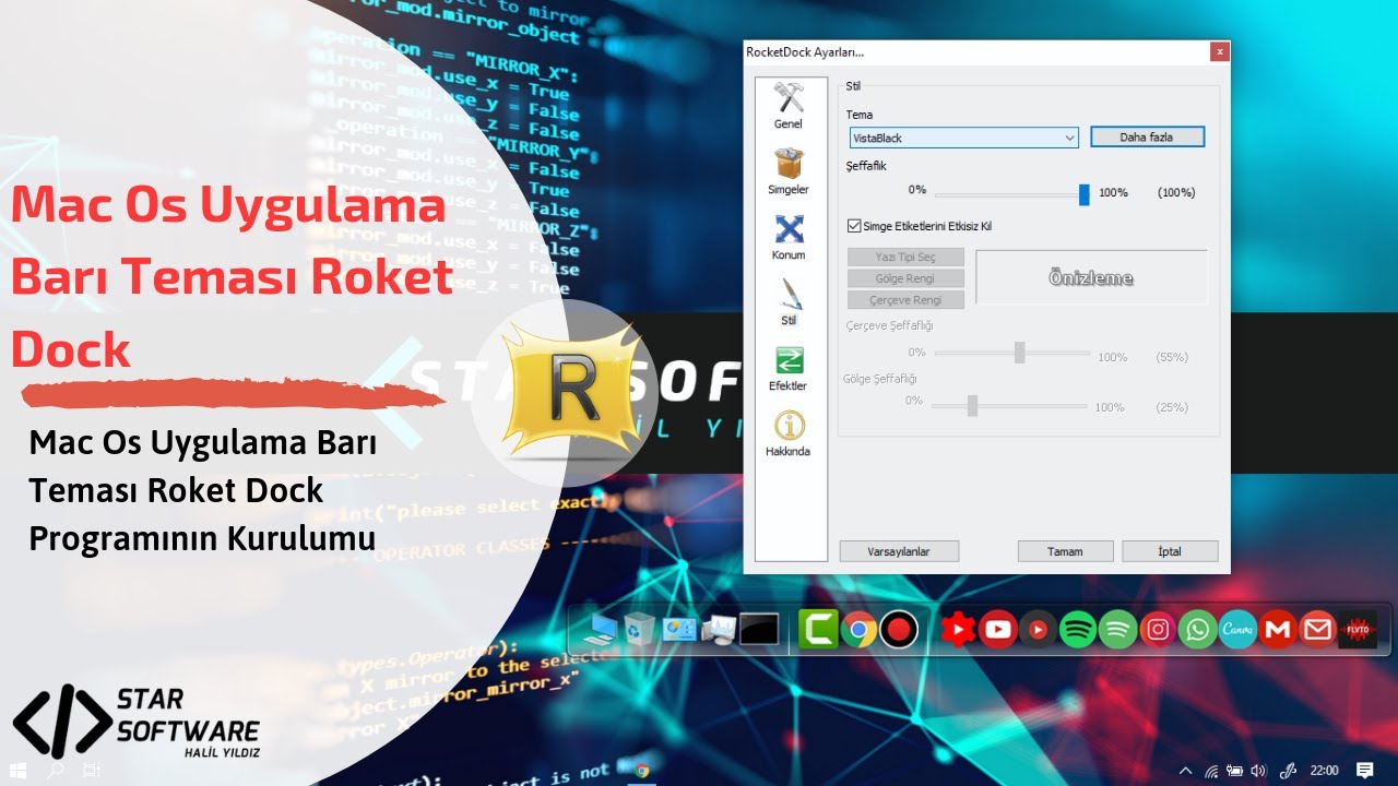 Mac Os App Bar Theme For Windows | Roket Dock - YouTube