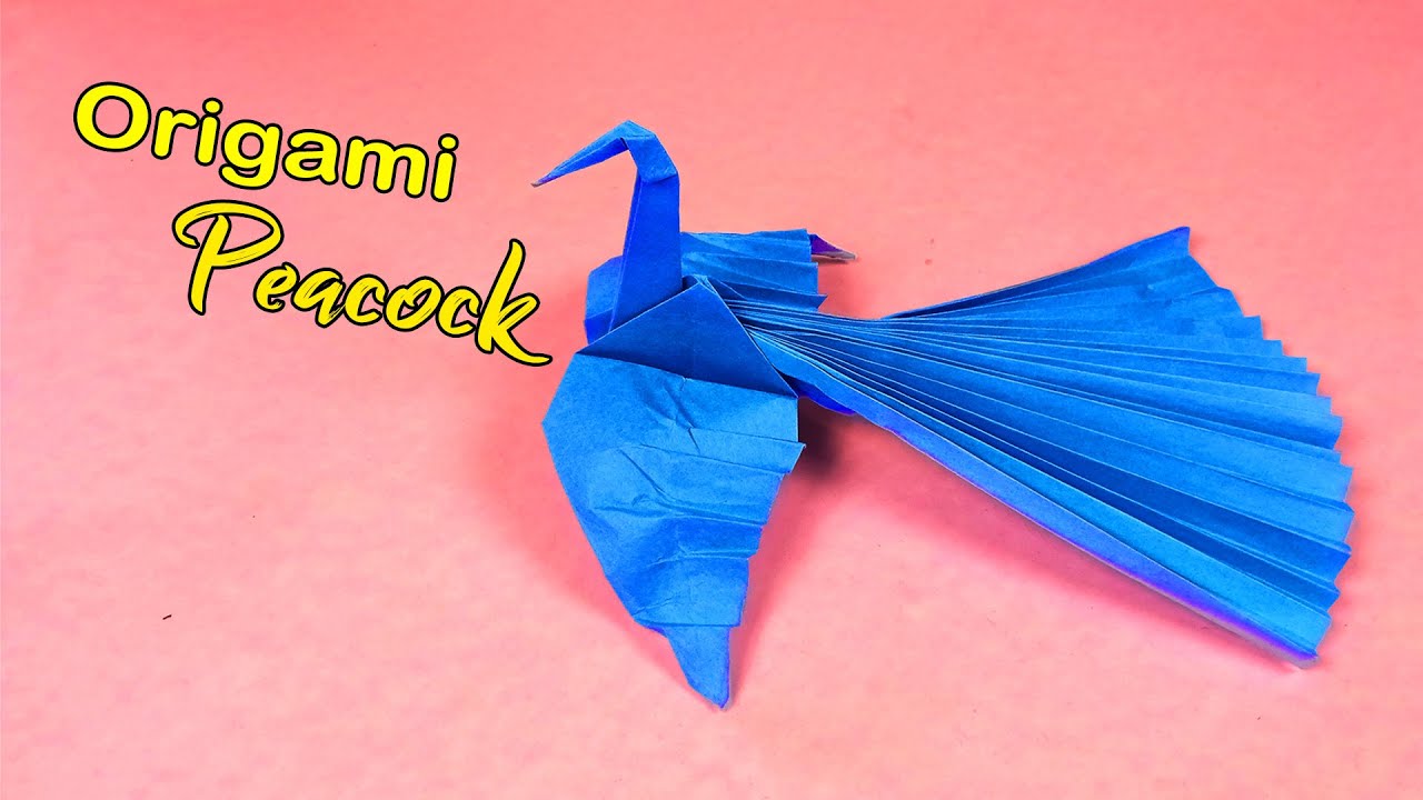 how to make easy origami peacock step by step - YouTube