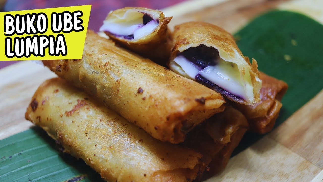 How to Cook Milky Buko Ube Lumpia | Pinoy Easy Recipes - YouTube