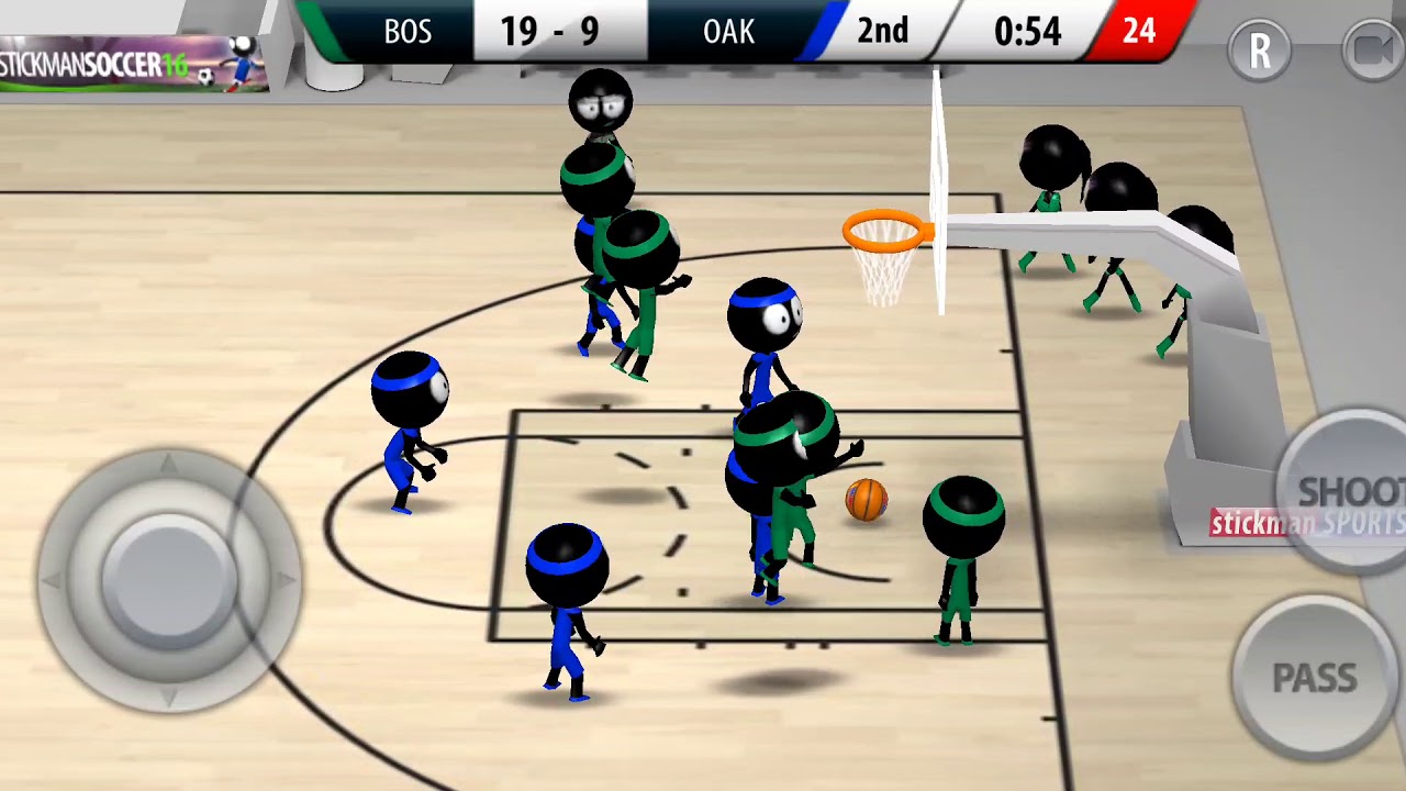Playing stickman basketball - YouTube