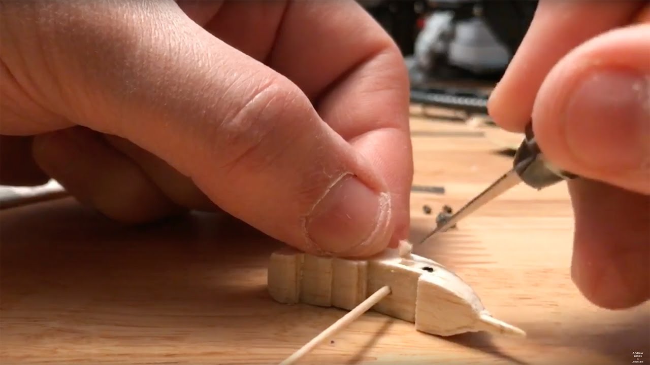 Carving & Making a Tiny Wood Ship Live - Recorded Sunday May 7th 2017 ...