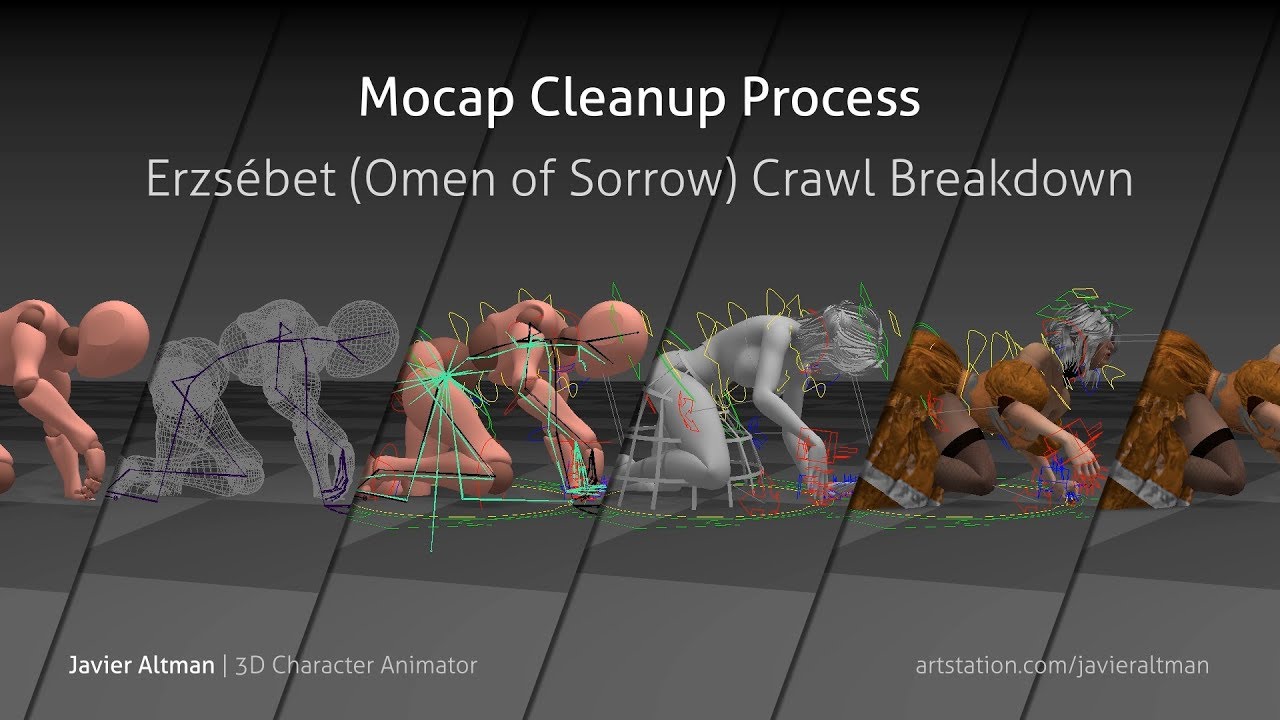 Mocap Cleanup Process - Erzsebet Crawl Breakdown - YouTube