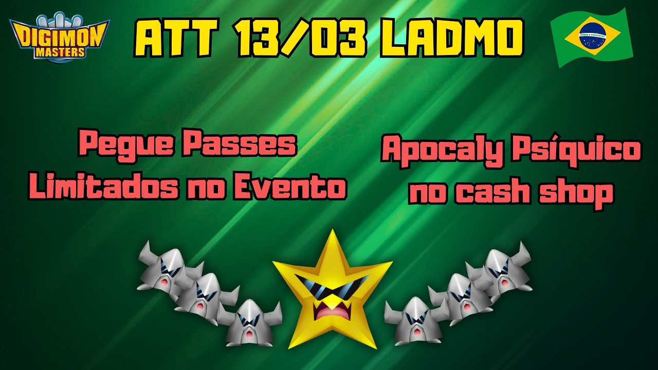 Atualização LADMO 13/03/2025 - Digimon Masters Online - YouTube