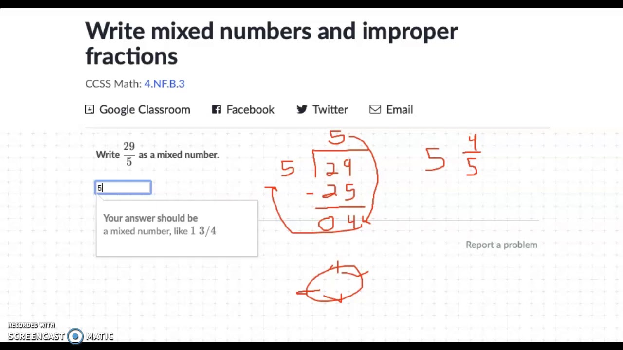 Write Mixed Numbers As Improper Fractions YouTube