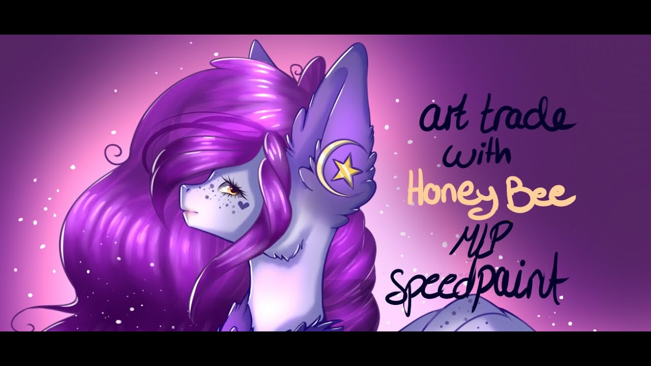 Art trade with Honey Bee [] MLP speedpaint [] - YouTube