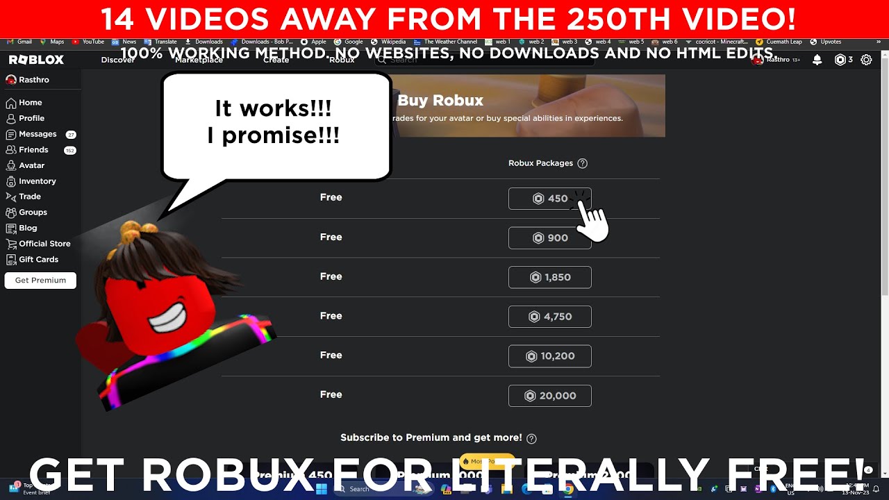 You can ACTUALLY get Robux for FREE! Here's how... (Read Description ...