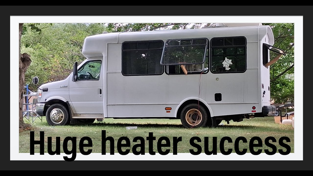 Successful install and activation of shuttle bus heat system - YouTube