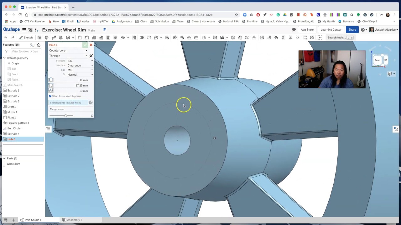 Onshape Exercise: Wheel Rim - YouTube