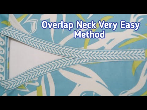 Neck design .iffat art and craft.diy.chinies collar neck.overlap neck.v ...