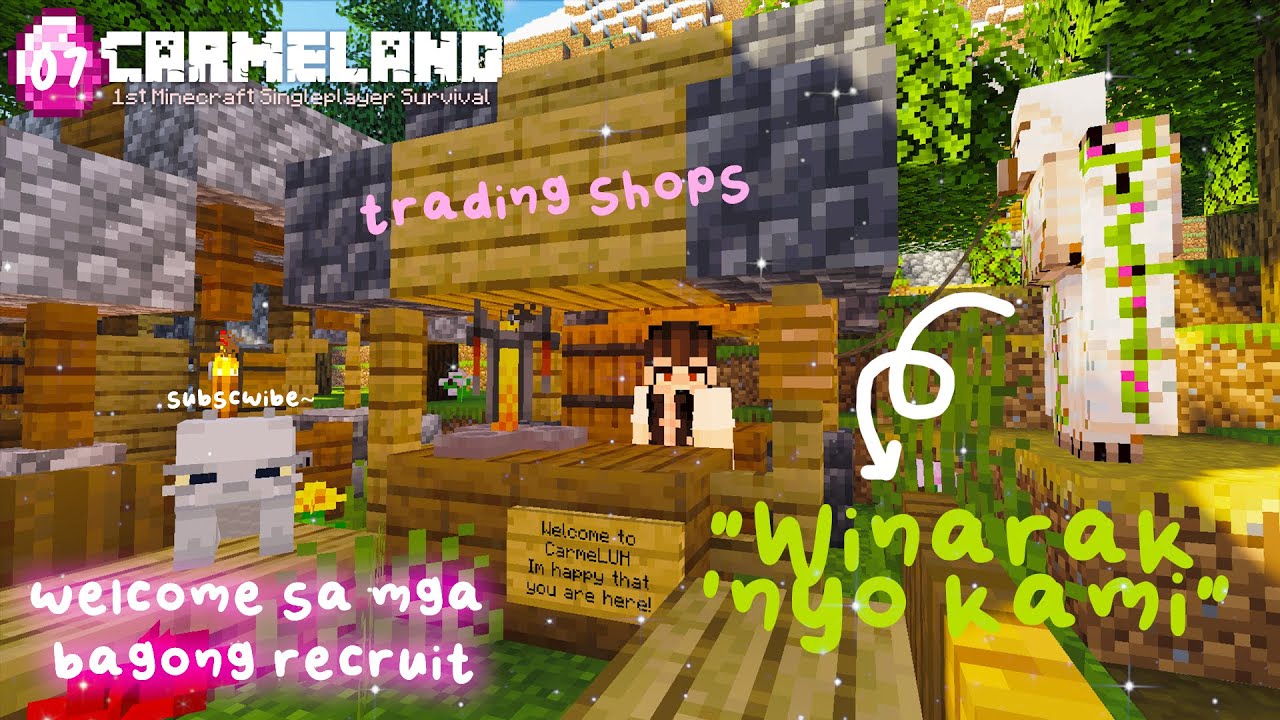 NANGIDNAP NG VILLAGER AT GOLEM Ep.7 | CarmeLand (Minecraft Filipino ...