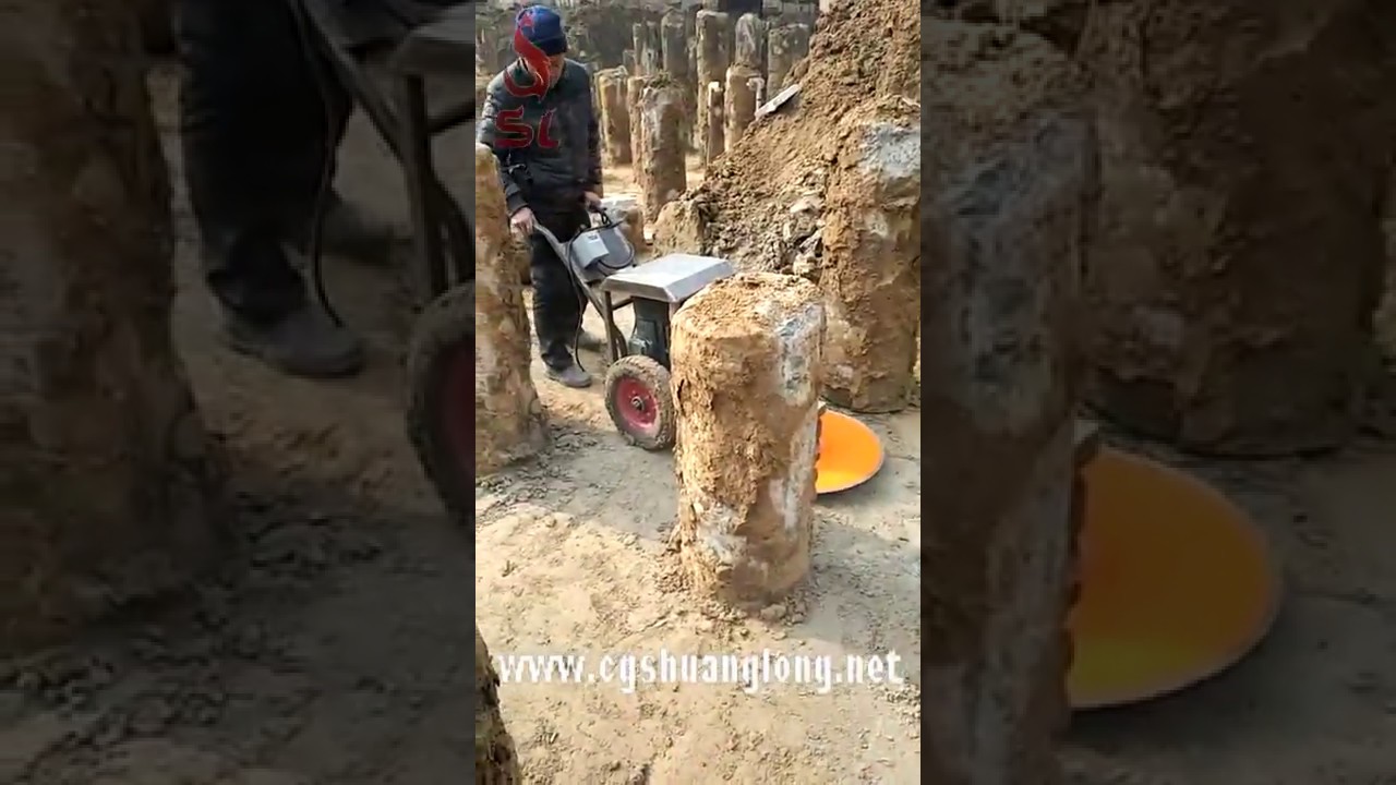 QZ600B concrete pile cutting machine|600mm concrete pile cutter - YouTube