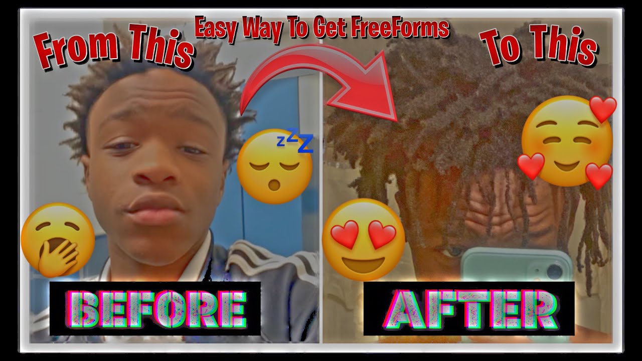 INSANE FREEFORM DREADS TRANSFORMATION!! TIPS!! EASIEST METHOD !! - YouTube