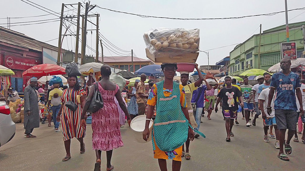 MOST CROWDED STREET MARKET IN GHANA ACCRA, AFRICA - YouTube