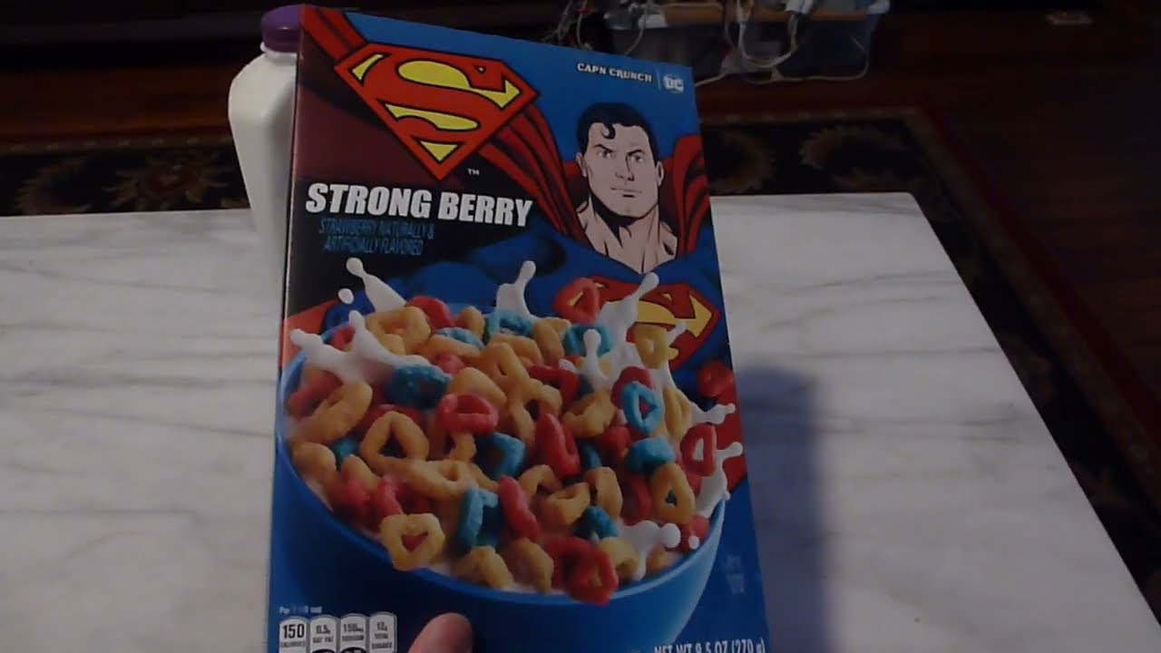 Game Nexus Cereal Review Cap'n Crunch Strong Berry Cereal Superman ...