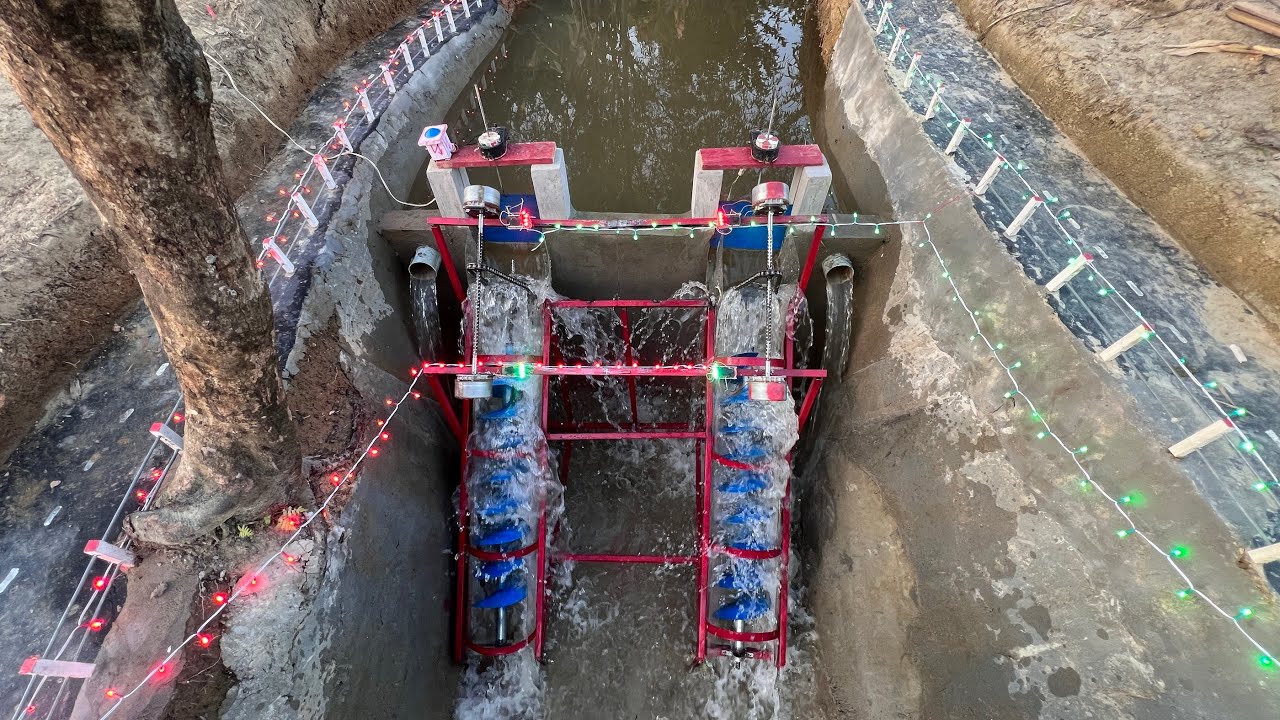 Shaft hydropower design compared to four units - YouTube