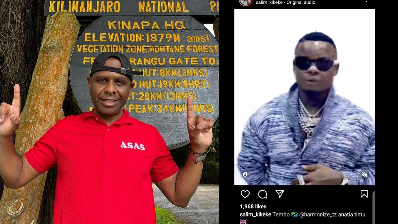 MTANGAZAJI MKUBWA WA BBC SALIM KIKEKE AUNGANA NA HARMONIZE/AINUA MIKONO JUU/KARIBU UK TEMBO ...