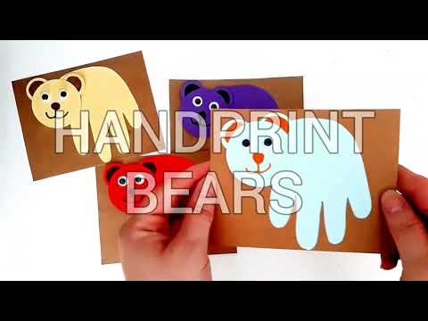 Handprint Bears Craft - YouTube