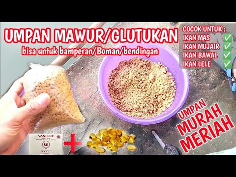UMPAN MAWUR/GLUTUKAN CUMA MODAL 4 RIBU RUPIAH HASILNYA MEMUASKAN #fishing #mancing #ikan