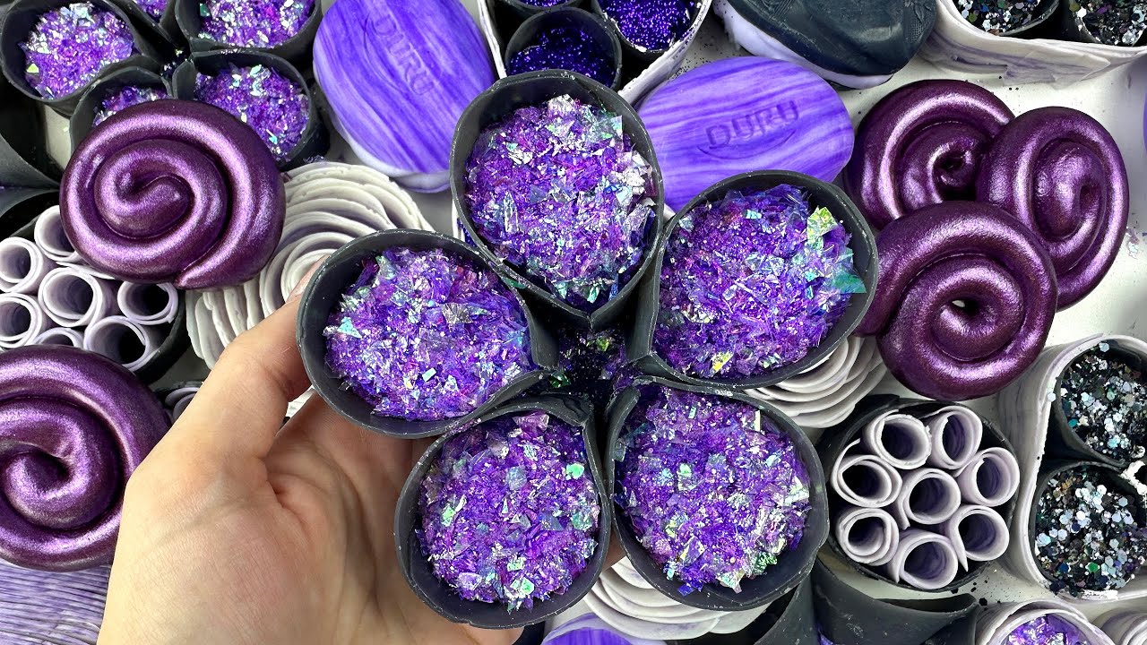 Crushing Soap #61 | ASMR Soap | Clay cracking. Boxes with starch foam ...