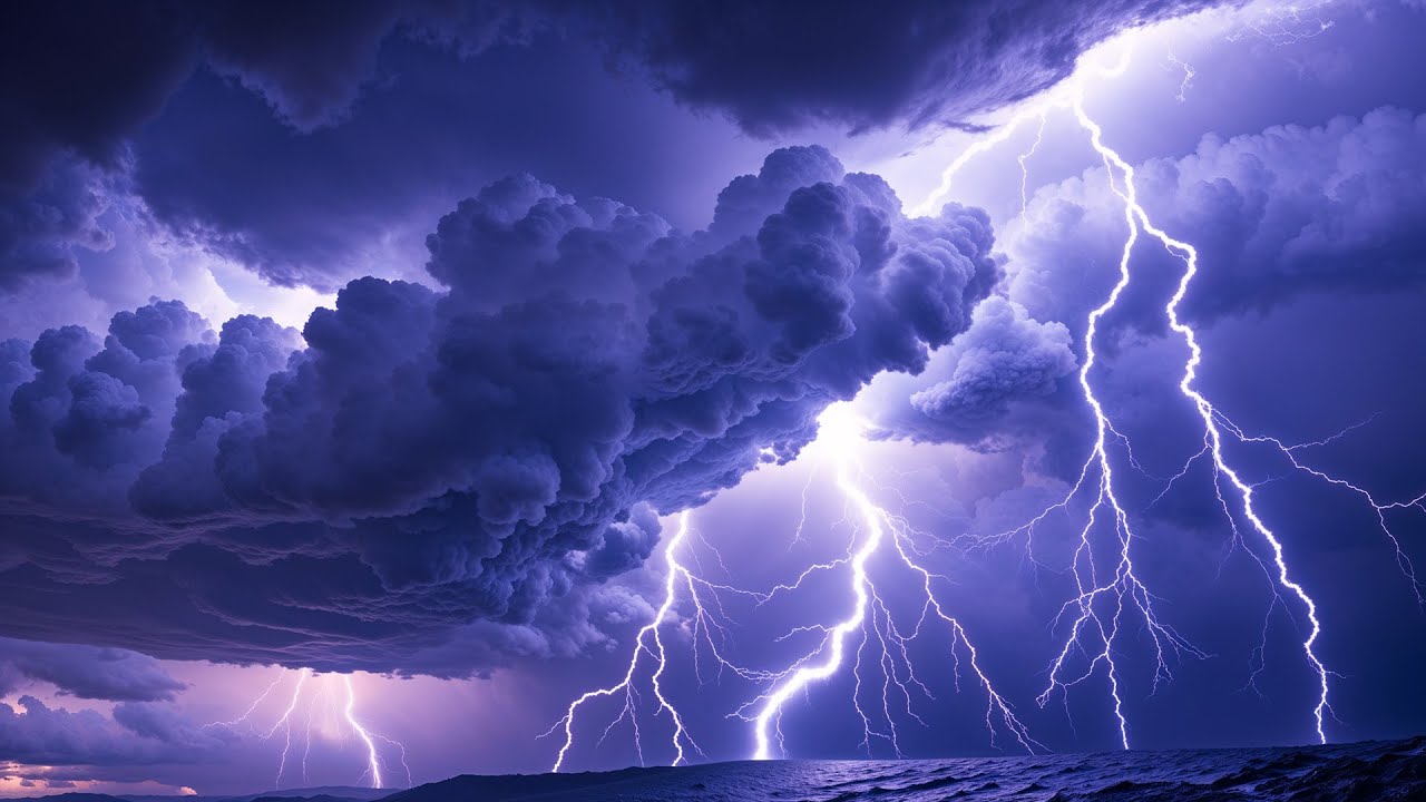 Thunderstorm Sounds with Heavy Pouring Rain, Powerful Thunder & Loud ...